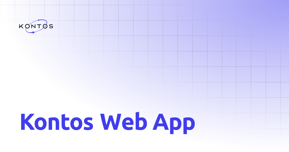 Kontos Web App | Kontos